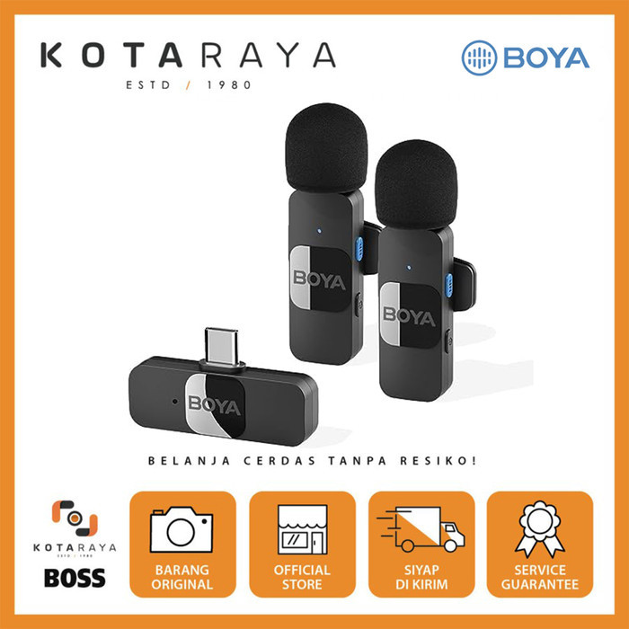 Jual BOYA BY-V20 Black Wireless Microphone | Shopee Indonesia