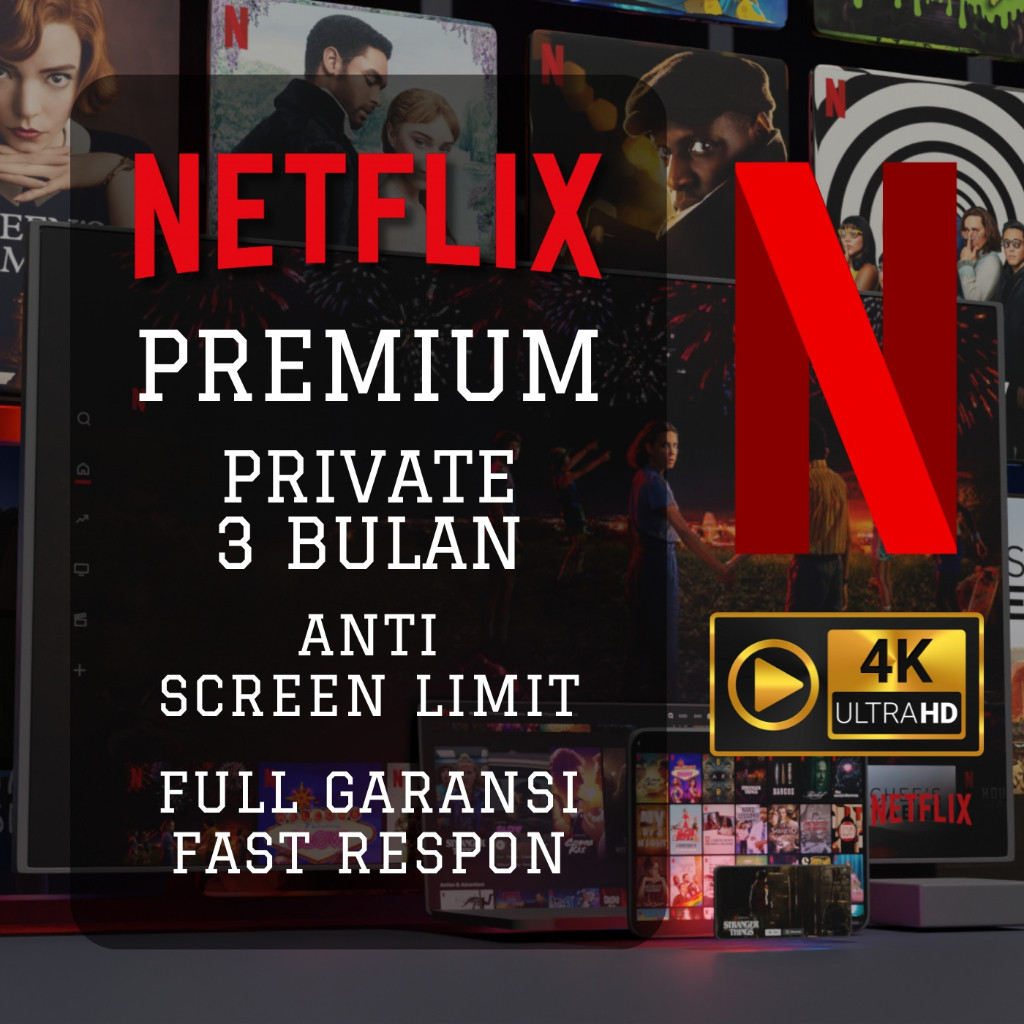 Jual NETFLIK PRIVATE GARANSI SCREEN LIMIT AMANAH | Shopee Indonesia