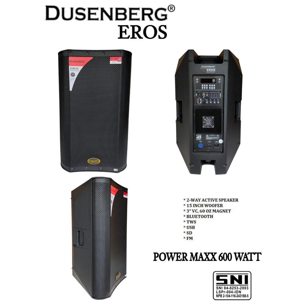 Jual Speaker Aktif Dusenberg EROS / Eros 600W 15in Fiber Original 1pc ...