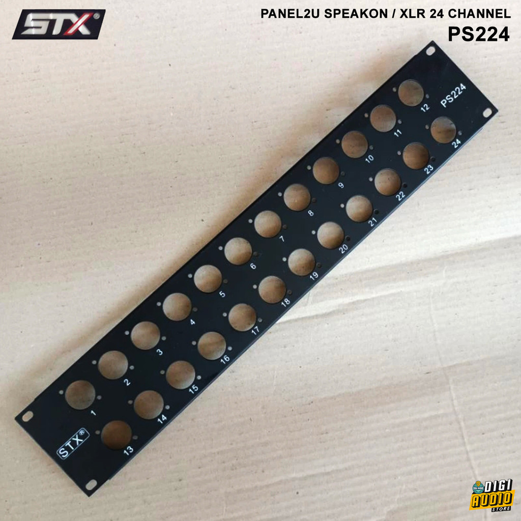Jual Panel Speakon & XLR 2U - 24 Lubang - STX PS224 Plat Besi untuk Rak ...