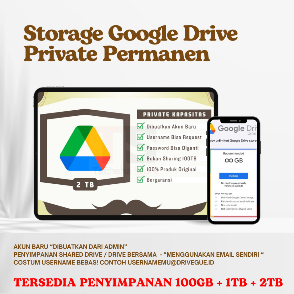 Jual Private Storage / Penyimpanan Google Drive LIFETIME PRIVATE ...