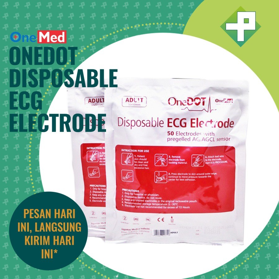 Jual OneDot ECG Electrode - OneMed / Electroda ECG isi 50 | Shopee ...