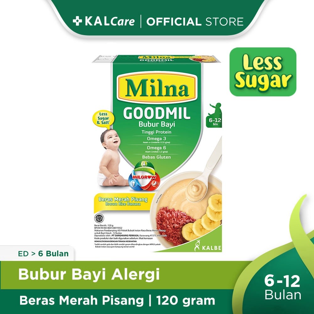 Jual MILNA GOODMIL 6+ BERAS MERAH PISANG 120 GR | Shopee Indonesia