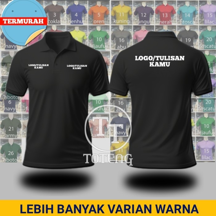 Jual Toteng baju kaos kerah polo shirt CUSTOM sablon polos sampai 1 ...