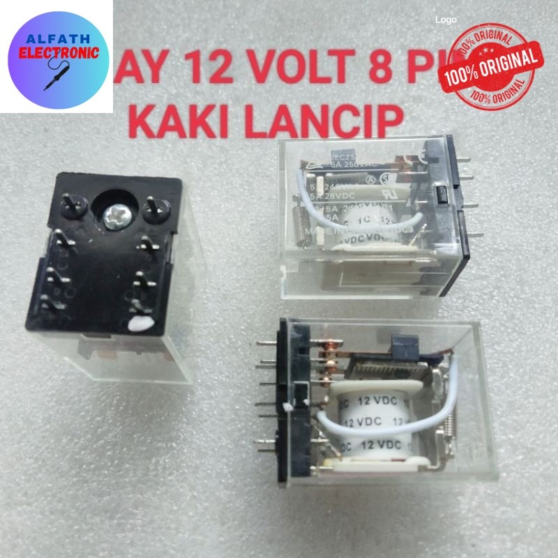 Jual RELAY 12 VOLT 8 PIN KAKI LANCIP ORIGINAL KUALITAS BAGUS | Shopee ...