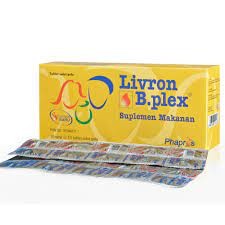 Jual Livron B.Plex Suplemen Kesehatan 1 strip @10 tablet / vitamin B ...