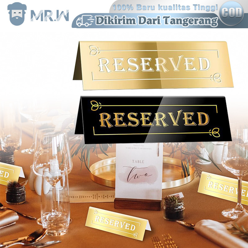 Jual Reserved Table Sign Papan Meja Acrylic Papan Reservasi Restaurant ...