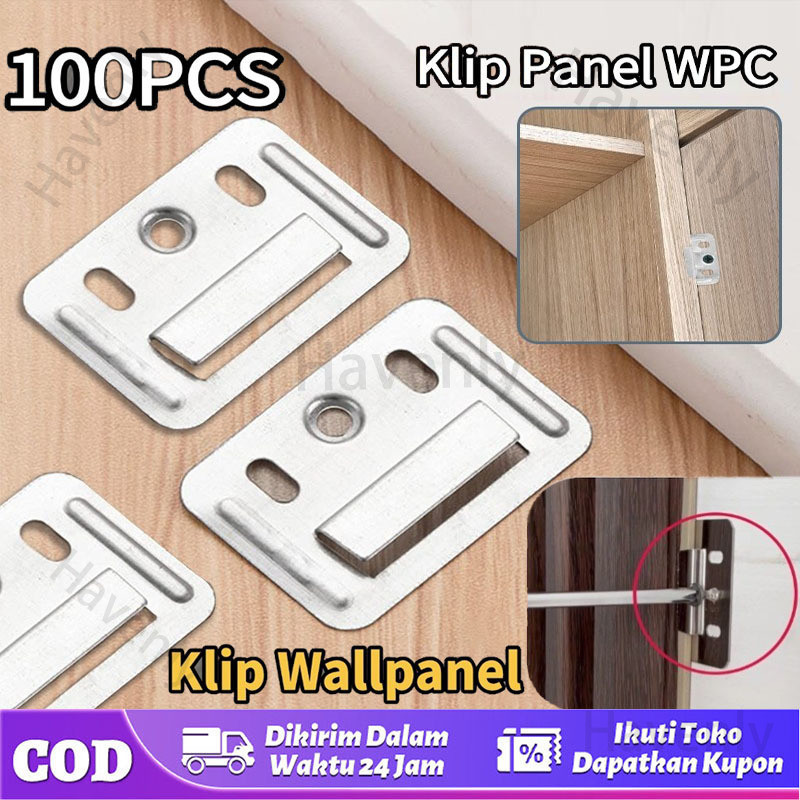Jual [100PCS/PAKET] Klip Panel WPC Ukuran 36mm x 50mm & 200PCS Sekrup ...