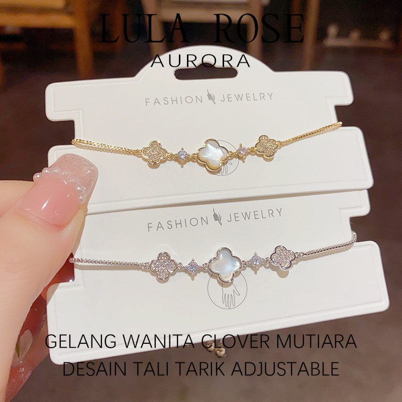 Jual LULA ROSE Gelang Clover Mutiara｜Tali Adjustable Perempuan Elegan ...