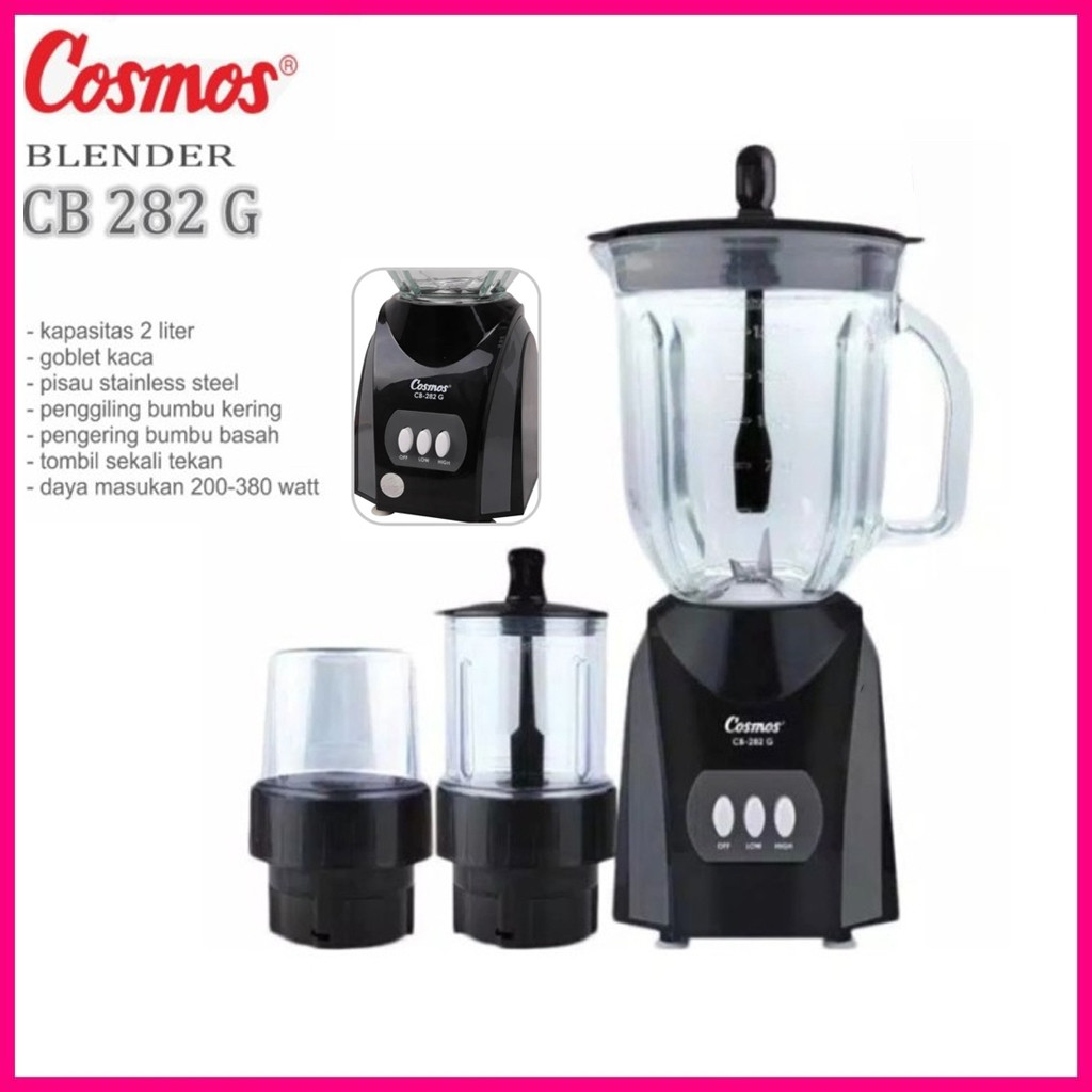 Jual [COD READY] COSMOS BLENDER CB282G / CB-282G / CB 282G (KACA / 2 ...