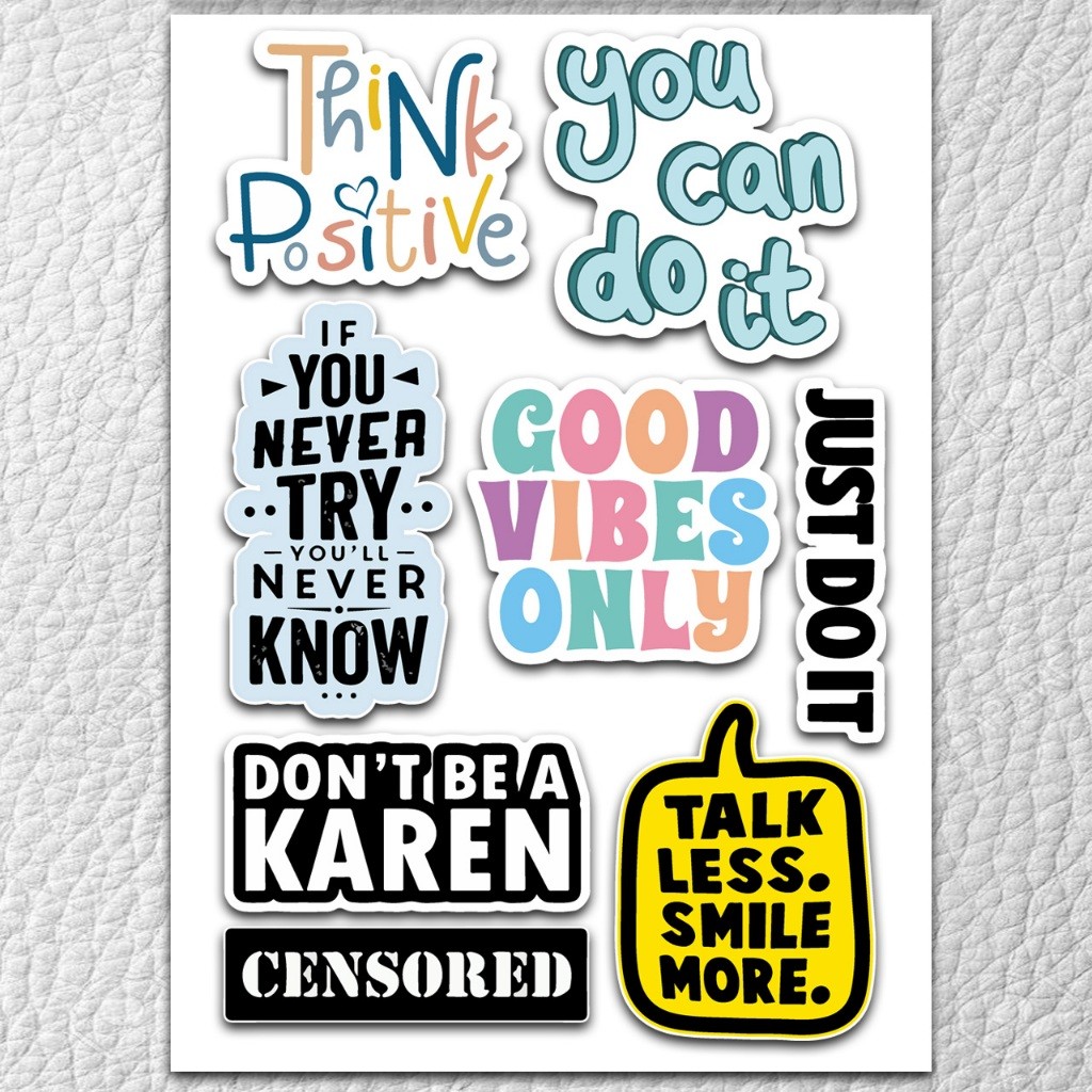 Jual Stiker Pack Quotes Aesthetic Full Color | Stiker Hp | Stiker ...