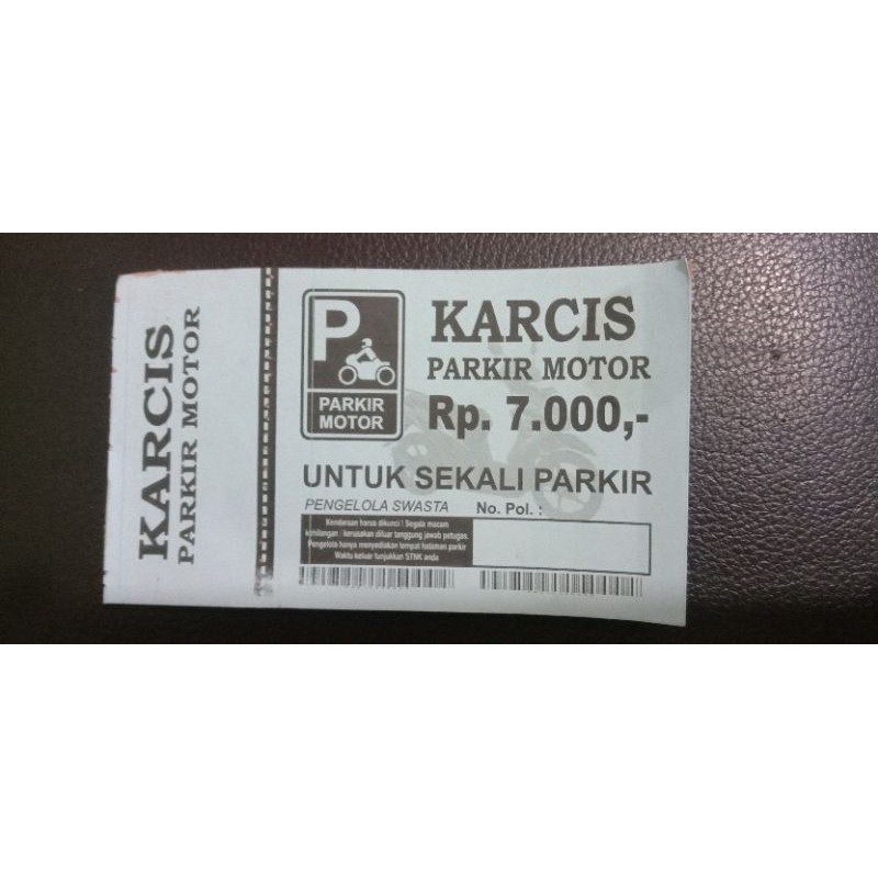 Jual Cetak KARCIS PARKIR MOTOR MOBIL, BANYAK VARIAN Murah | Shopee ...