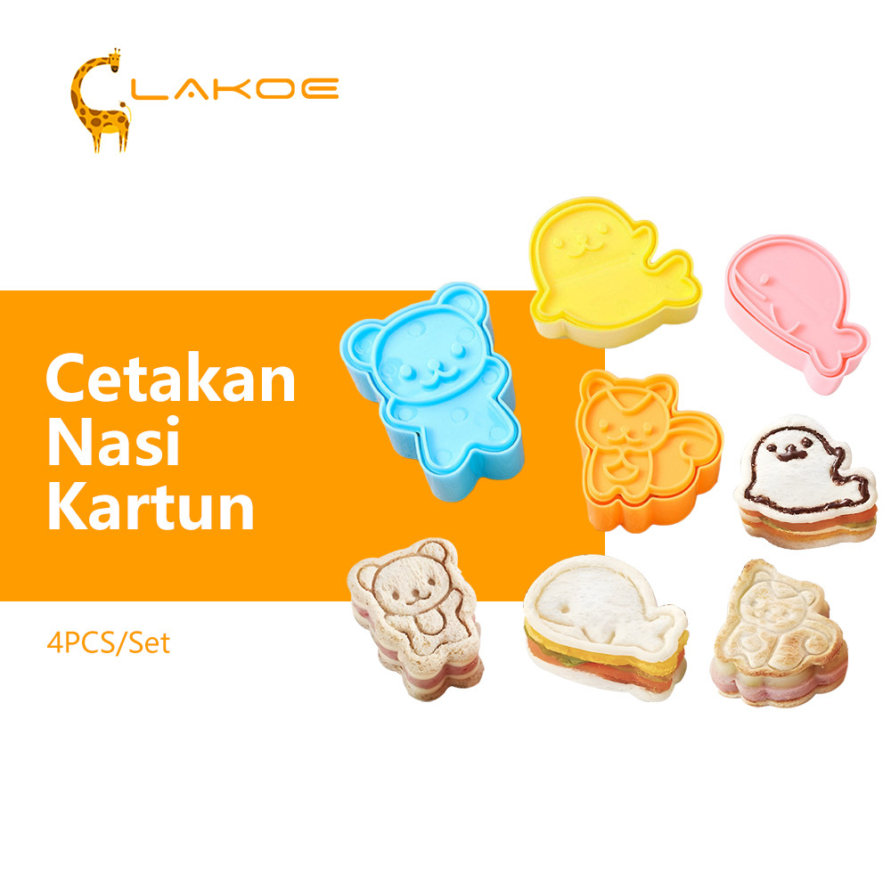 Jual LAKOEOFFICIALMALL Cetakan Roti Set Cetakan Pemotong Roti Sandwich ...
