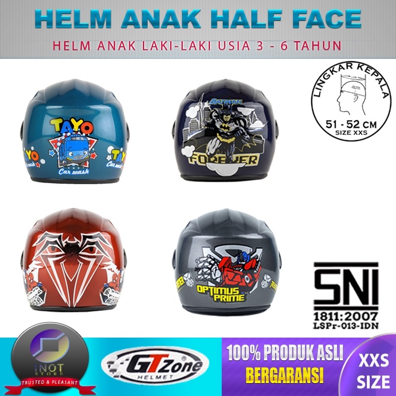 Jual Helm Motor Anak Cowok SNI Usia 3 4 5 6 Tahun Motif Transformer ...