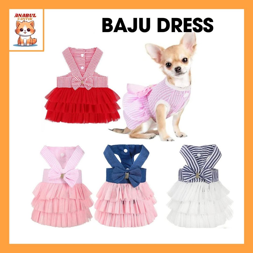 Jual BAJU KUCING ANJING 'BAJU DRESS MOTIF TUTU' UNTUK BETINA FEMALE | Shopee Indonesia