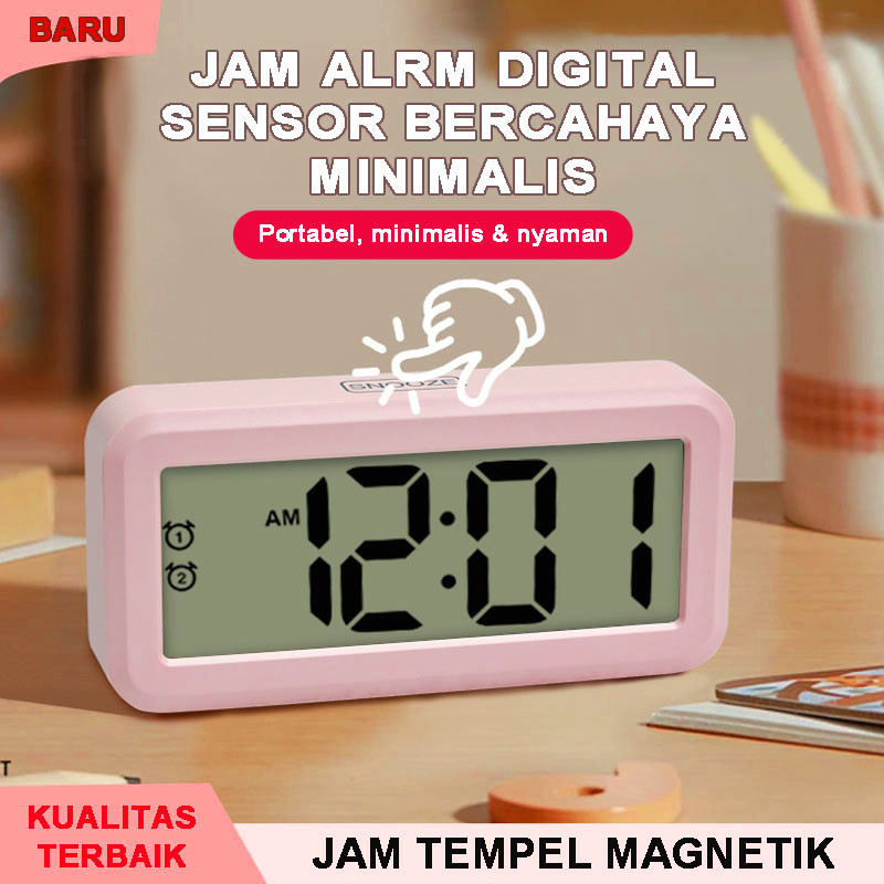 Jual Jam Meja LCD Alarm Clock Digital / Jam Weker Pintar / Digital ...