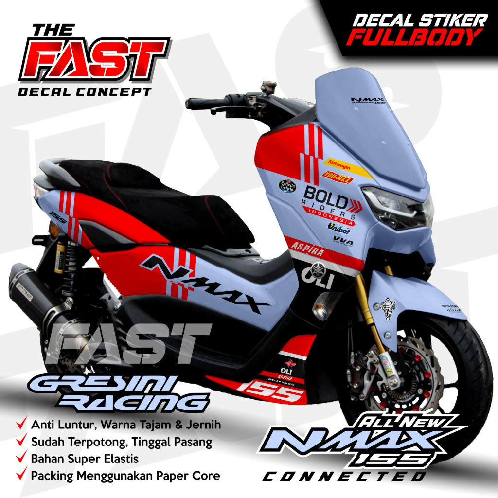 Jual (ANTILUNTUR) Decal Stiker Nmax New Stiker Yamaha Nmax 155 New ...