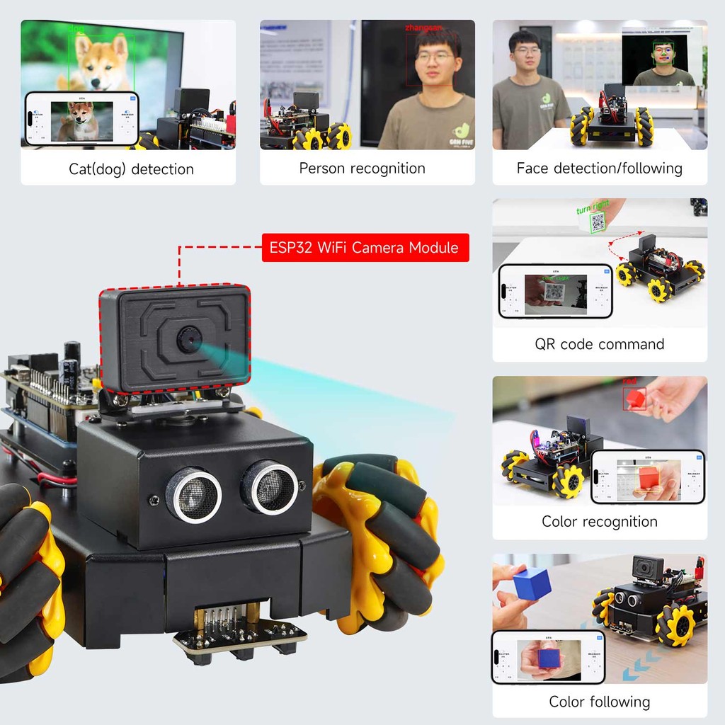 Jual Uno R3 Smart Robot Car Kit Roboduino V2 With Esp32 Wifi Camera