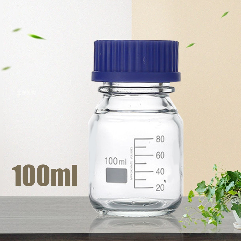 Jual 100ml Clear Botol Laboratory Borosilicate Bening RRC Reagent ...