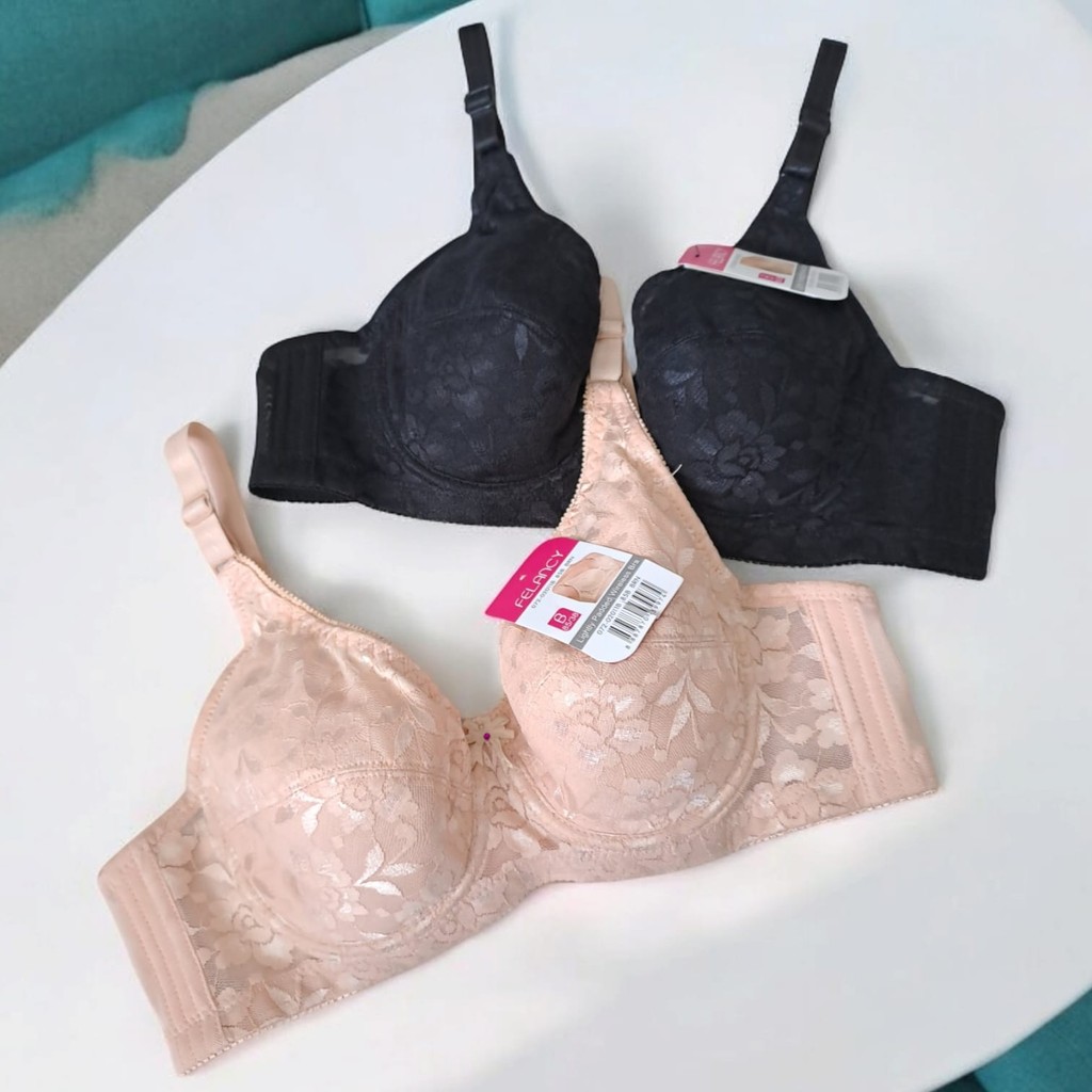 Jual Bra Wanita FELANCY 02011-5 Berkawat Busa Tipis Full Cup dengan Kait 3 - Ukuran 38B & 40B ...