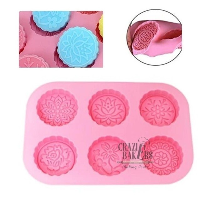 Jual Cetakan Silikon Bulat Kotak Chinese Flower Pattern Chocolate Soap ...