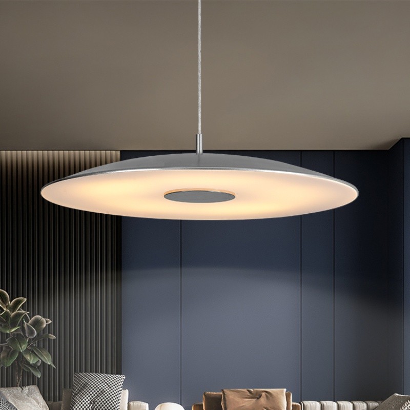 Jual Modern disc flying saucer pendant light minimalist tempered glass ...