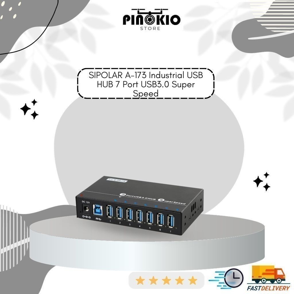 Jual PNK23 SIPOLAR A-173 Industrial USB HUB 7 Port USB3.0 Super Speed ...