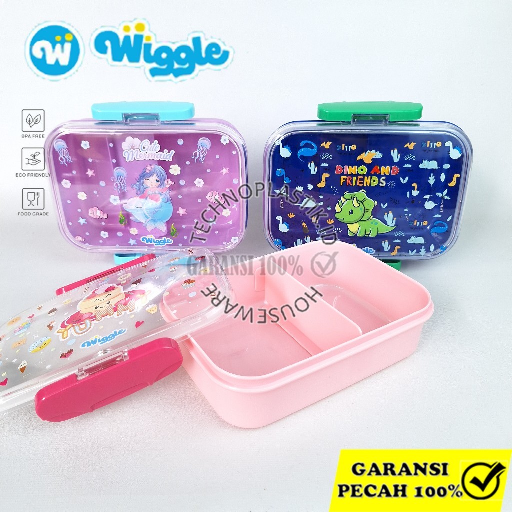 Jual WIGGLE Lunch Box Terbaru Design CHEERFUL DINO Lunch Box 750Ml ...