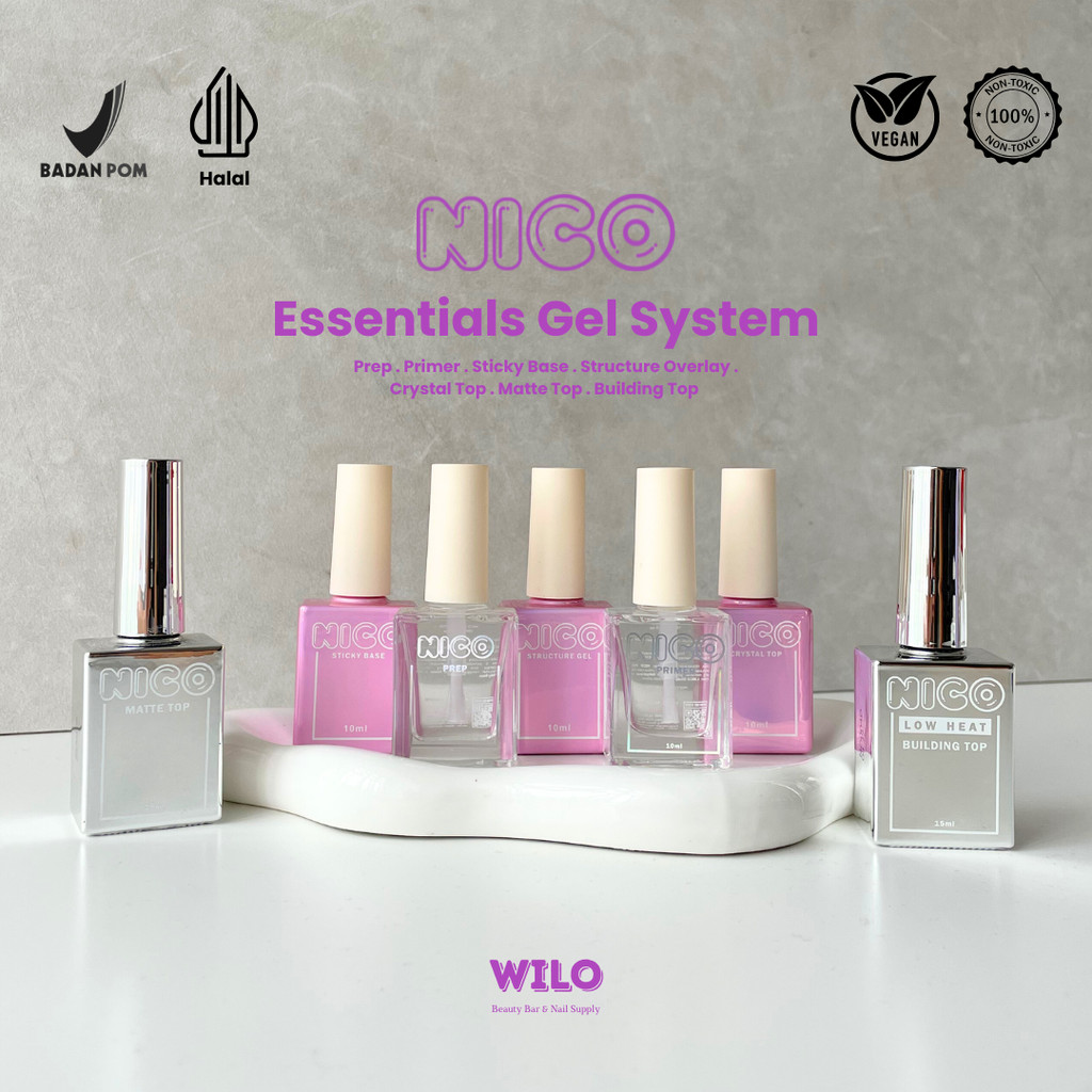 Jual NICO ESSENTIALS GEL SYSTEM | BPOM HALAL | Basecoat Prep Primer ...