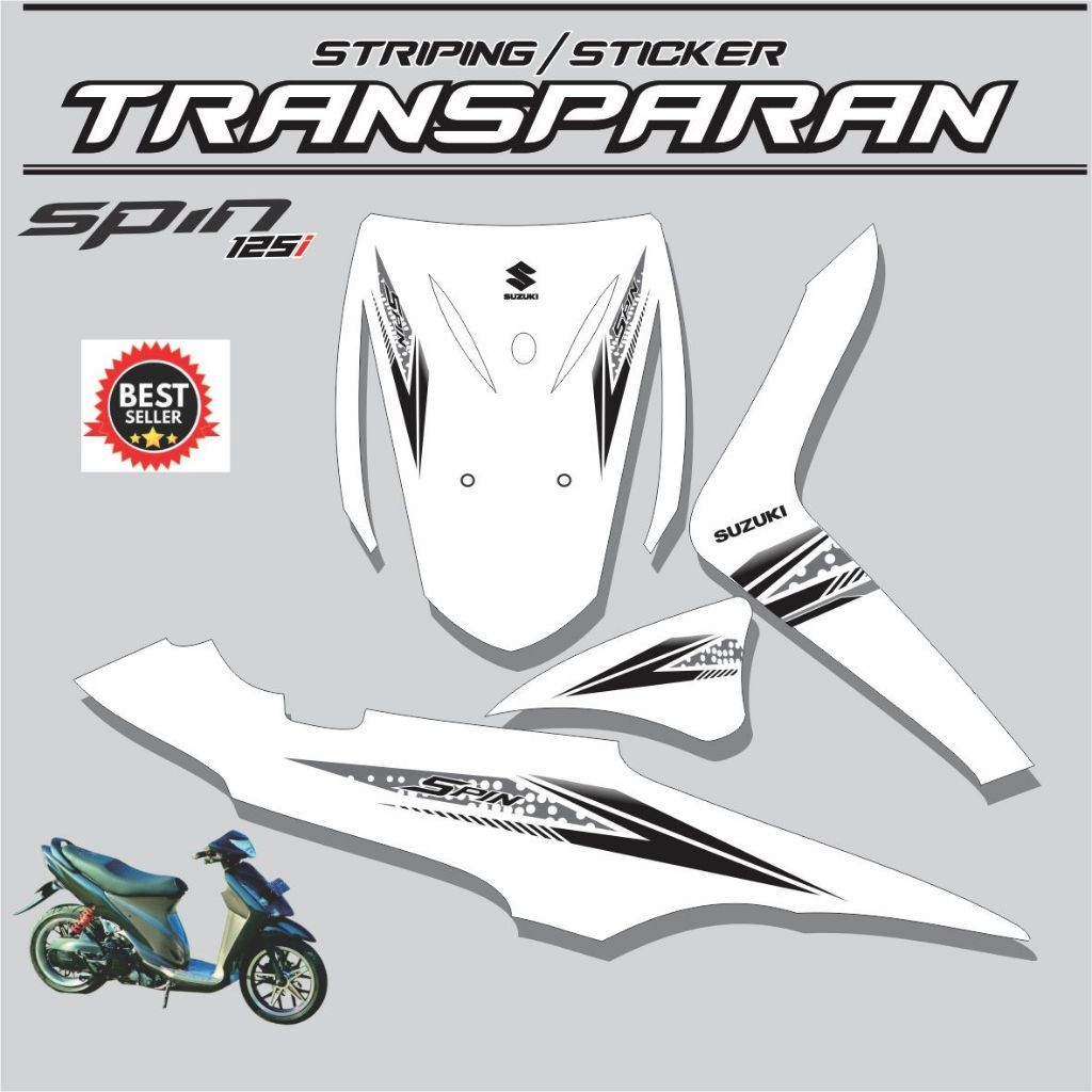 Jual STRIPING TRANSPARAN SUZUKI SPIN 125 DESAIN SIMPEL STRIPING STIKER ...