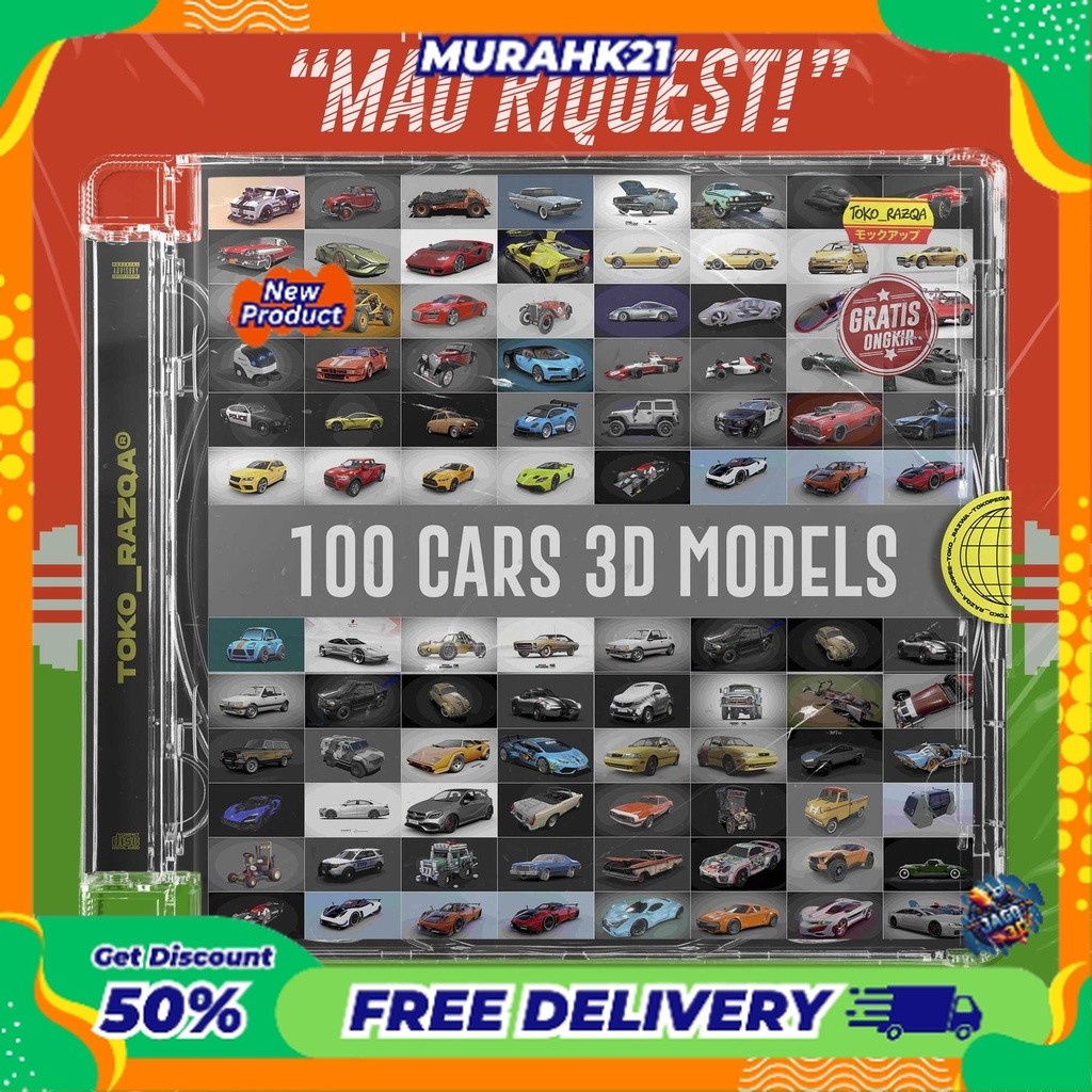 Jual 100 Cars 3D Models with 2k + 4k Textures - FBX & Blender 3D ASSETS ...
