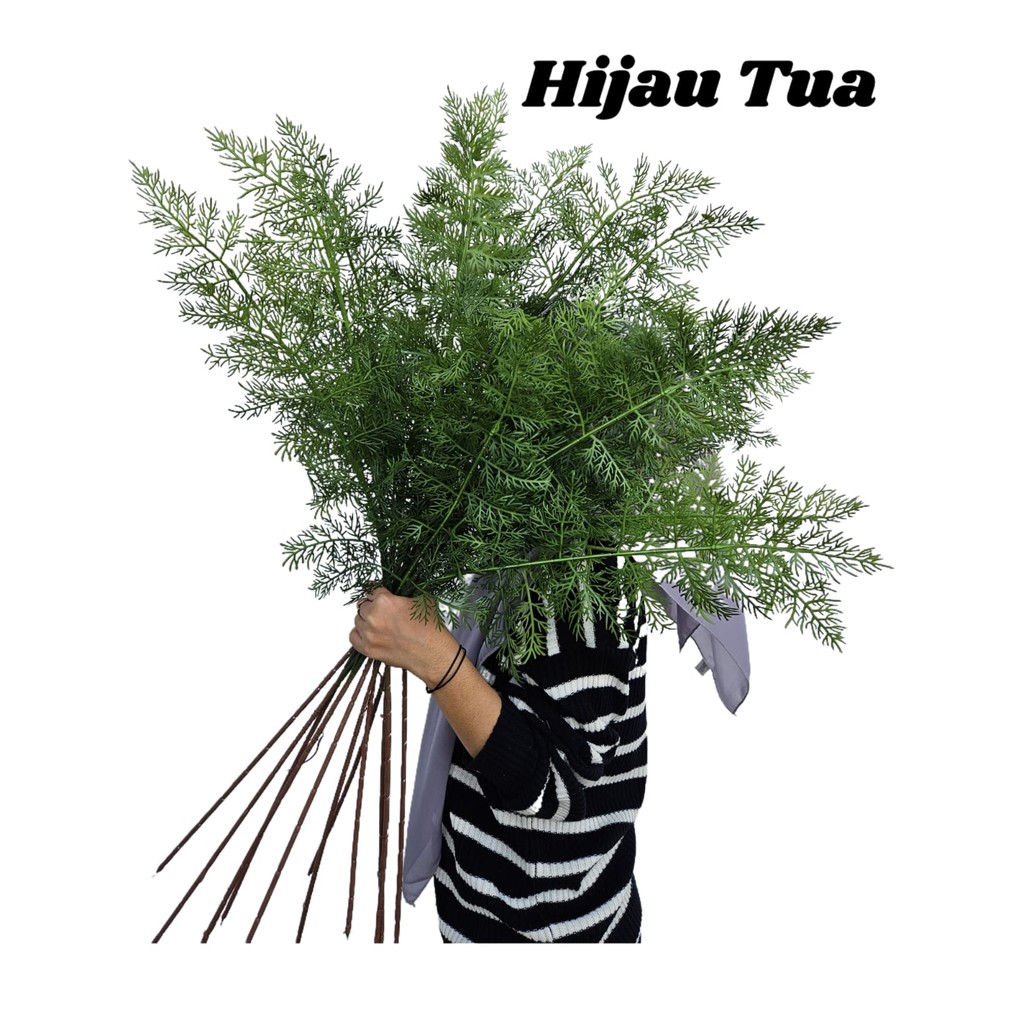 Jual Bunga artificial Daun Cemara Premium Asparagus Tangkai Panjang ...