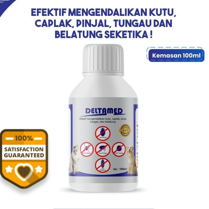 Jual Deltamed cara mudah Basmi kutu tungau caplak anjing kucing kelinci ...