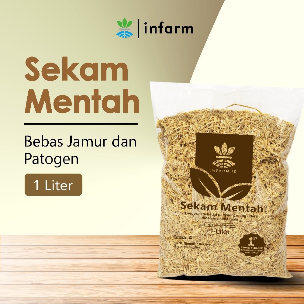 Jual INFARM - Sekam Mentah 1 liter Tanah Media Tanam Sekam Mentah 1L ...