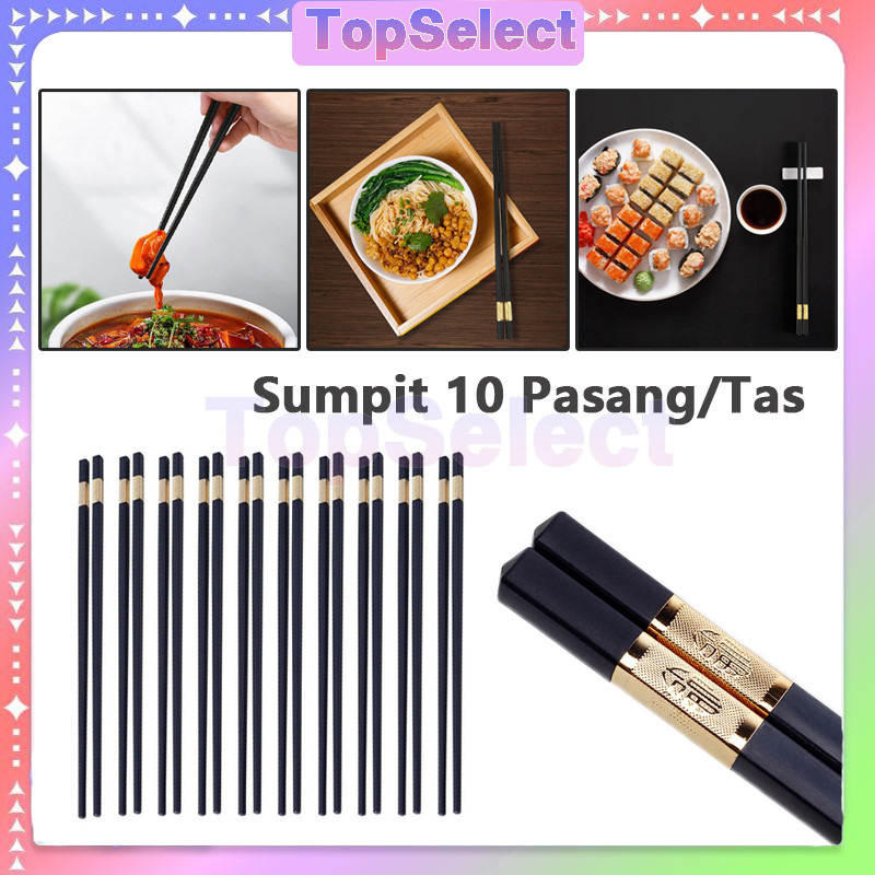 Jual Sumpit Makan Melamin 10 Pasang / Sumpit Premium / Sumpit Korea ...