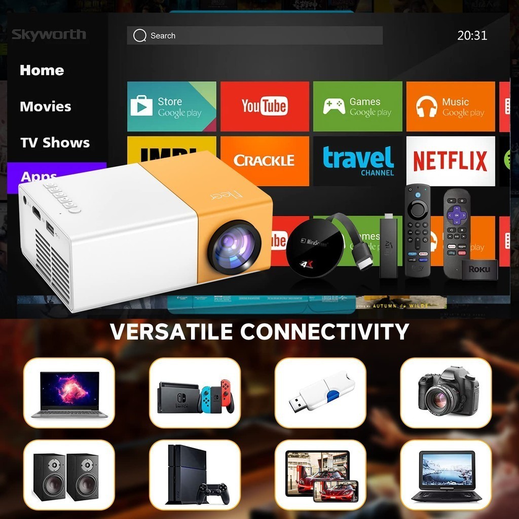 Jual Proyektor mini YG300 Portable Led mini Proyektor hp mini Home ...