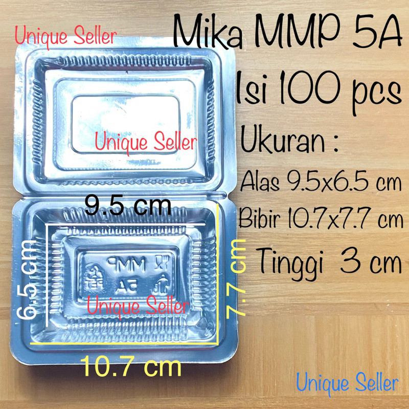 Jual [Isi100] Mika Kue MMP 5A Uk 10.7x7.7x3 cm / Mika MMP 5A Uk 10.7x7 ...