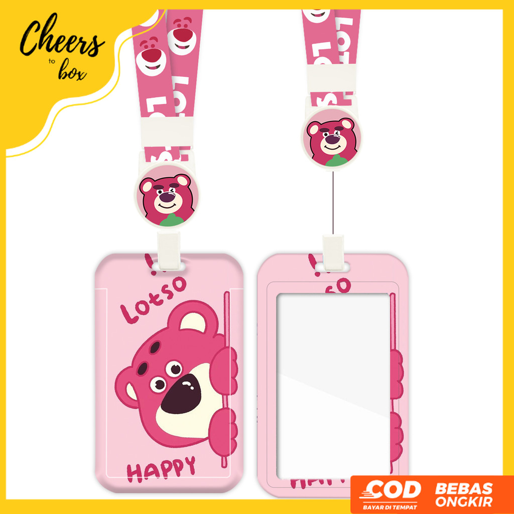 Jual (N017) ID Card Holder Tali Yoyo Lotso / Nametag Yoyo Lotso / Card ...