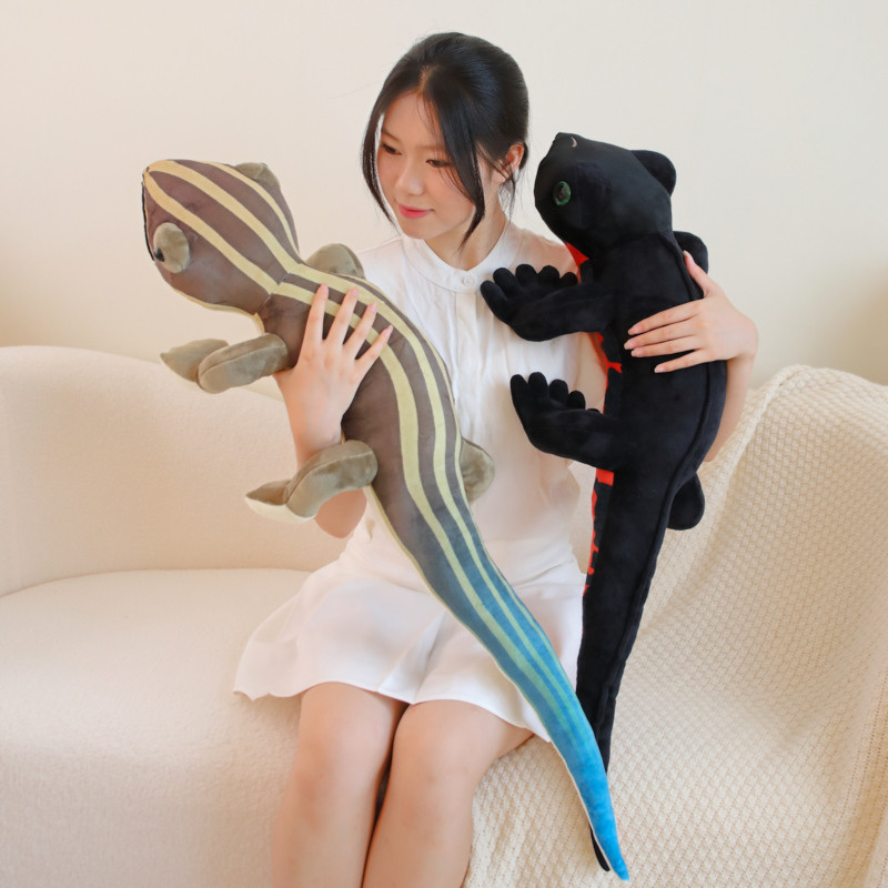 Jual Simulated Lizard Plush Doll Four Legged Snake Real Doll Plushies ...