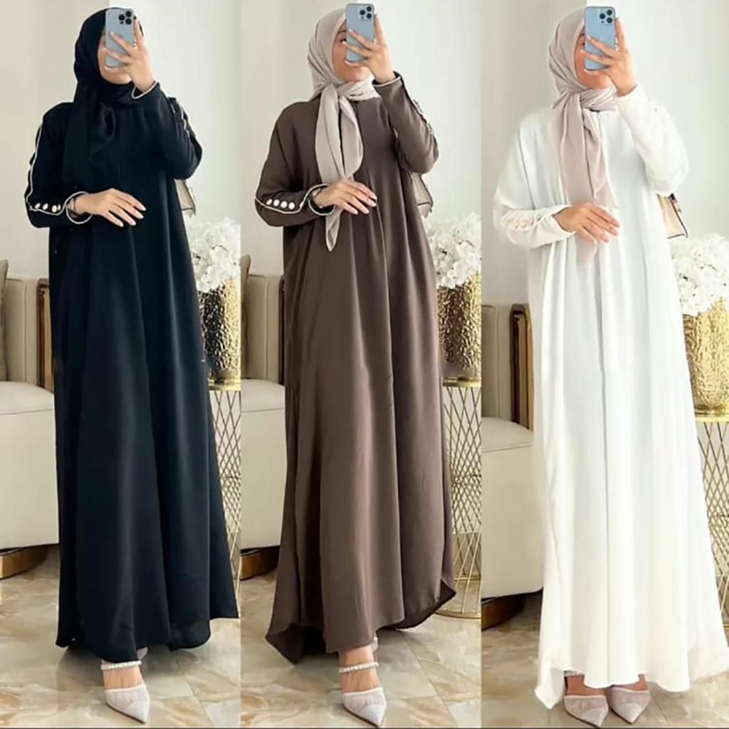 Jual Gamis Abaya Habibah Premium Abaya New Colour Series Premium Tebal Busui | Shopee Indonesia