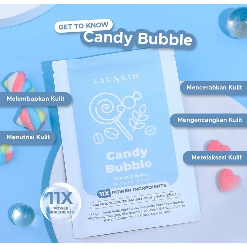 Jual Ready Lauskin Beauty POUCH Masker Wajah Green Tea dengan kolagen ...