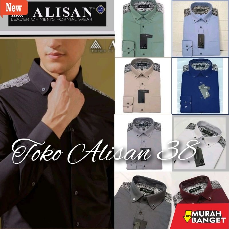 Jual Kemeja formal pria Kemeja Alisan Polos Slim Fit Model Pundak Batik ...
