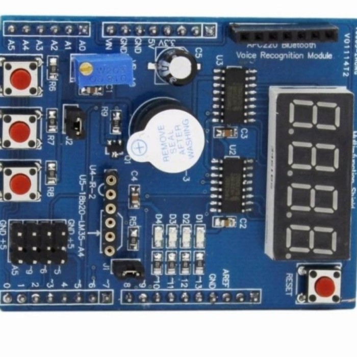 Jual NS99 Aruino uno learning kit buzzer led 7 segment button shield | Shopee Indonesia