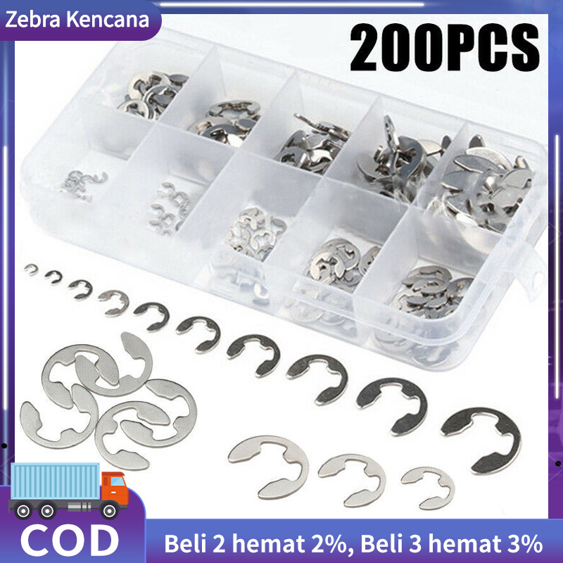 Jual 200Pcs Snapring Type E / Snap Ring Type E / Snapring Stainless ...