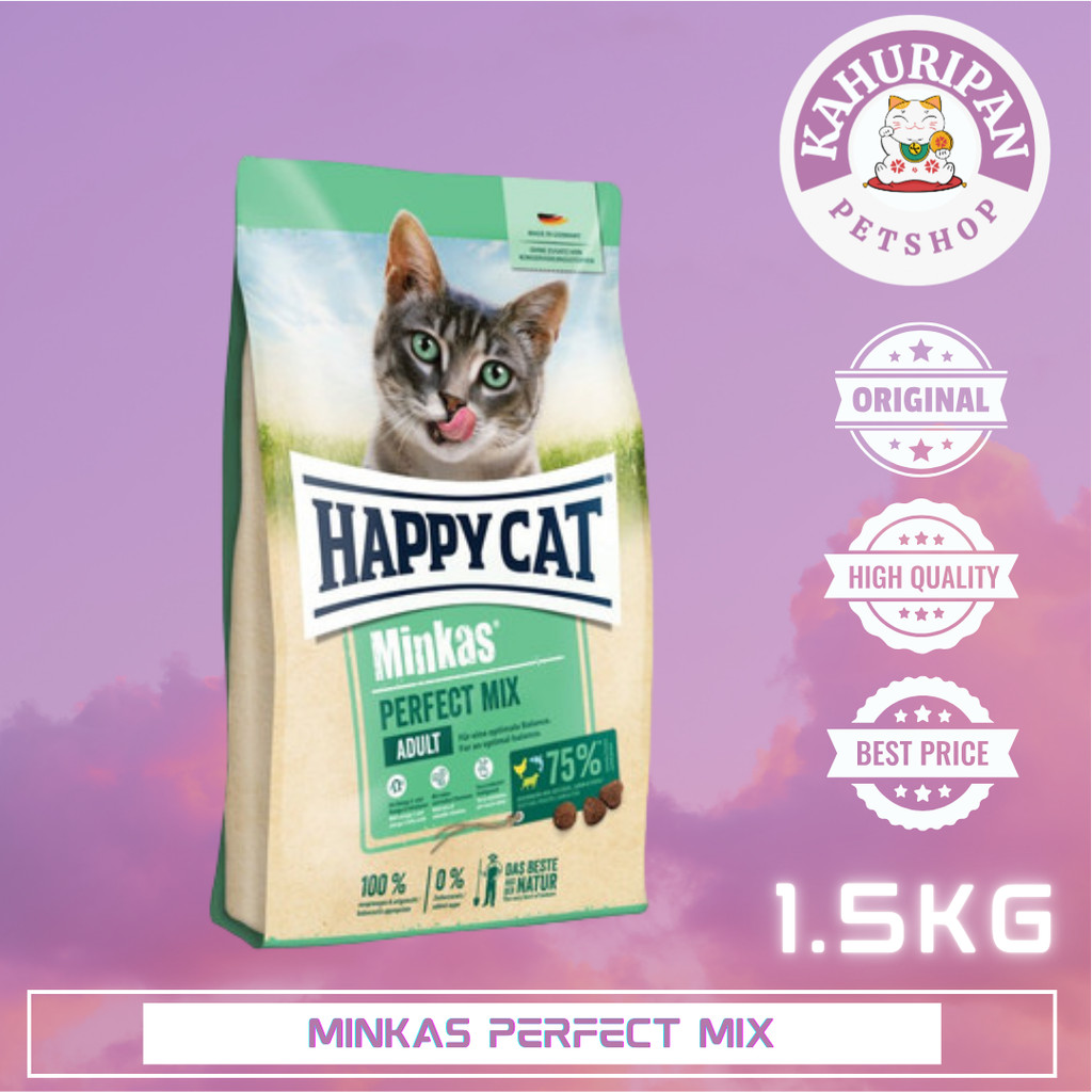 Jual Happy Cat Minkas Perfect Mix 1.5kg | Shopee Indonesia