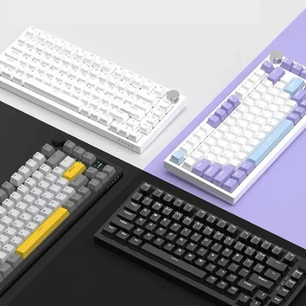 Jual New Ajazz Ak820 Wired Mechanical Keyboard 82 Key Hot Swappable ...