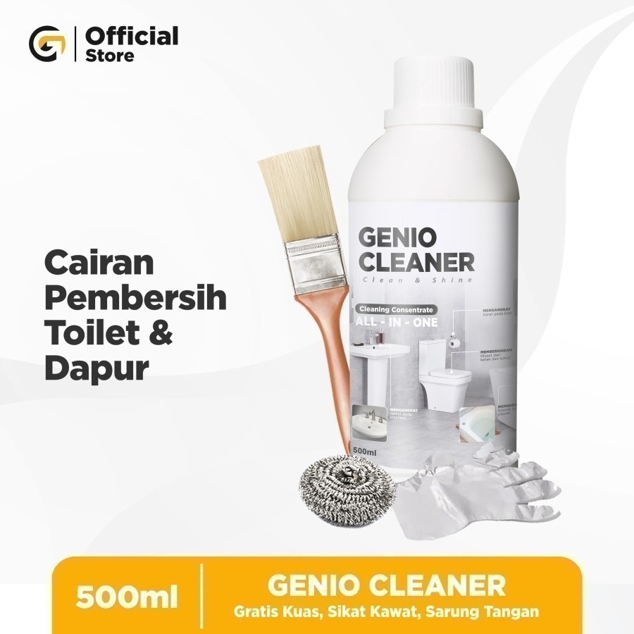 Jual Genio Cleaner 500ml New Formula Pembersih Kerak Serbaguna Rumah ...