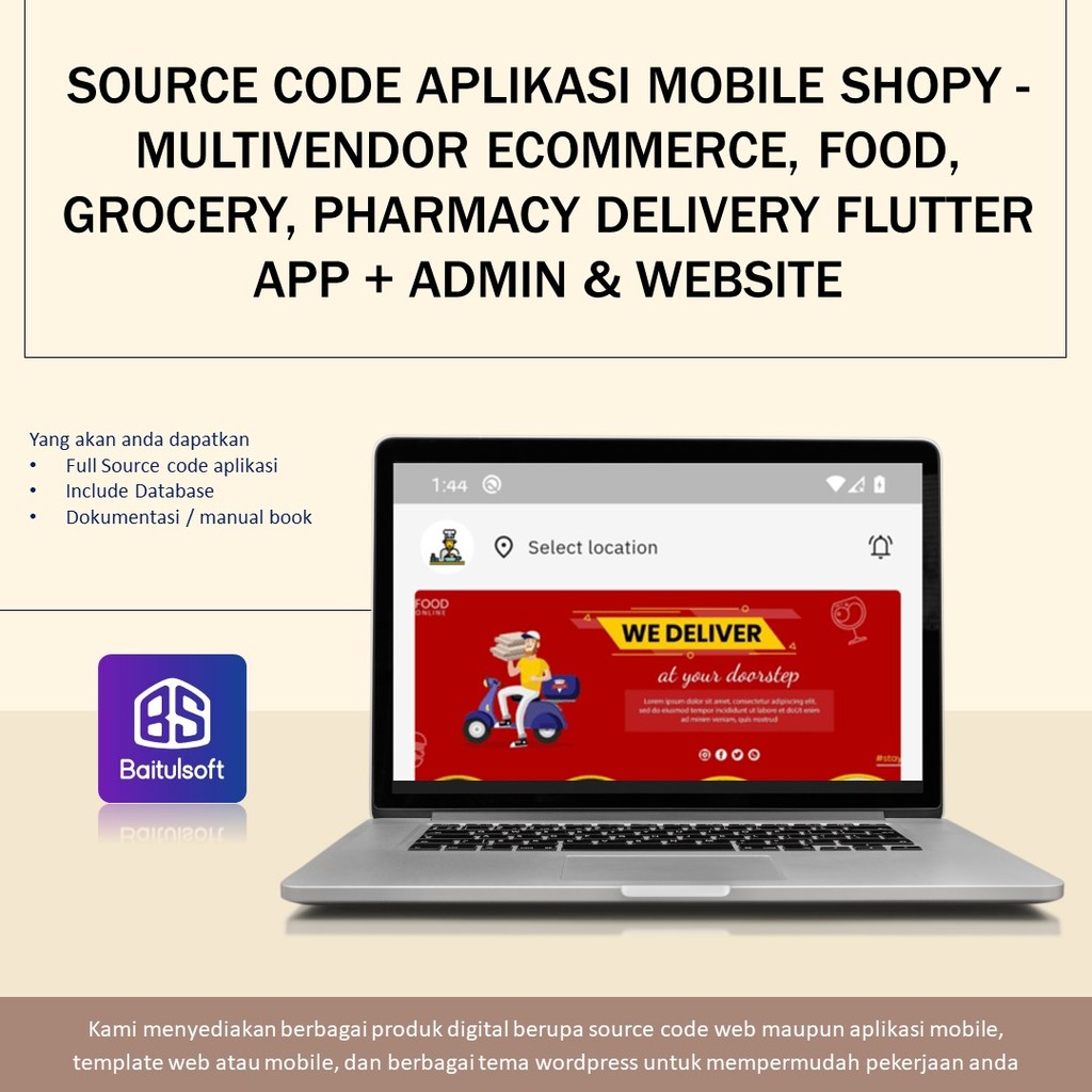 Jual SOURCE CODE APLIKASI MOBILE SHOPY - MULTIVENDOR ECOMMERCE, FOOD, GROCERY, PHARMACY DELIVERY ...
