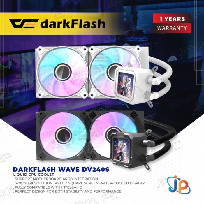 Jual darkFlash WAVE DV240S ARGB - Liquid CPU Cooler Fan 240mm IPS LCD ...