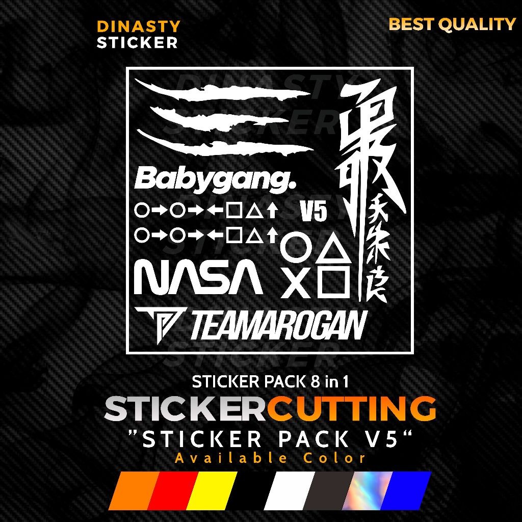 Jual STICKER STIKER PACK V5 ISI 8 CAKAR BABYGANK KODE GTA NASA TEAM ...